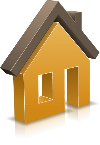 Colorful of a small cartoon house Royalty Free Vector Image