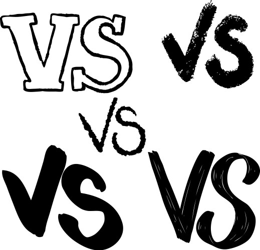 Vs versus battle symbol Royalty Free Vector Image