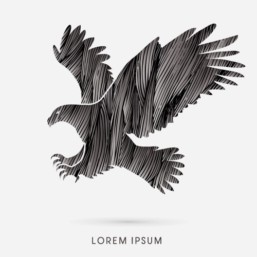 Flying eagle Royalty Free Vector Image - VectorStock