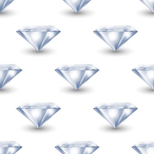 Seamless pattern with 3d realistic gemstone Vector Image