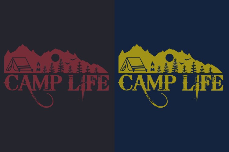 Life should have more mountains and less stress Vector Image