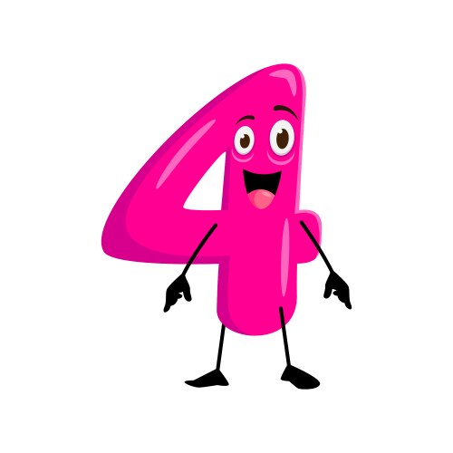 Number Four Cartoon Character Vector Images (over 1,300)