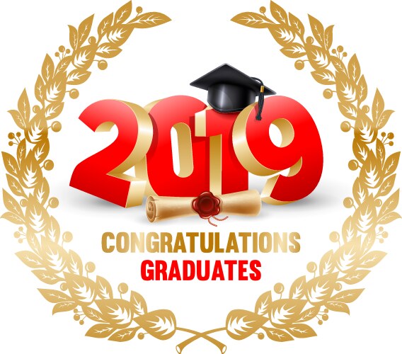 Rising stars congratulations to the class of 2025 Vector Image