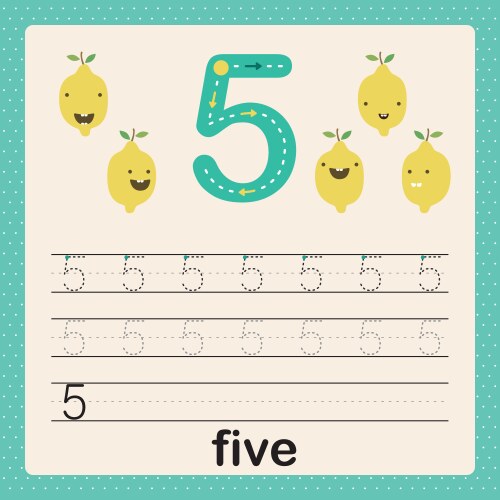 Printable number flashcards for teaching Vector Image