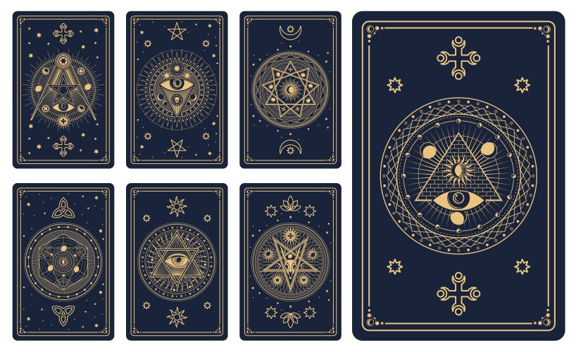 Tarot Card Back Vector Images (over 330)