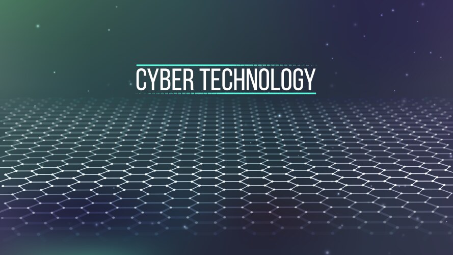 Cyber technology background technology digital Vector Image