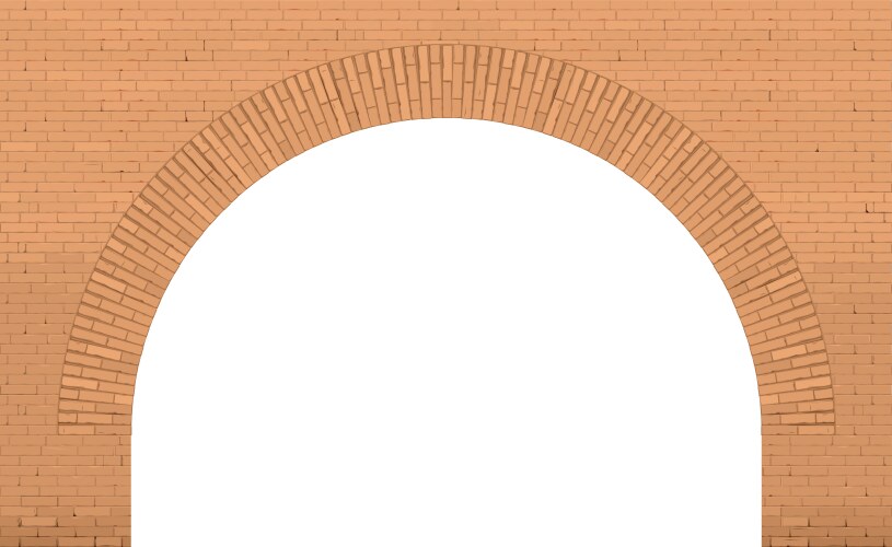 Watercolor brick arch european style Royalty Free Vector