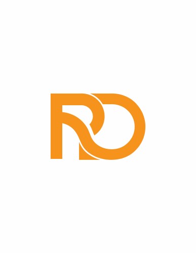 Initial rd letter logo with creative modern Vector Image