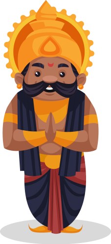 Chanakya cartoon character Royalty Free Vector Image