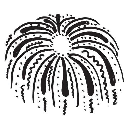 Hand drawn cartoon water explosion doodle Vector Image
