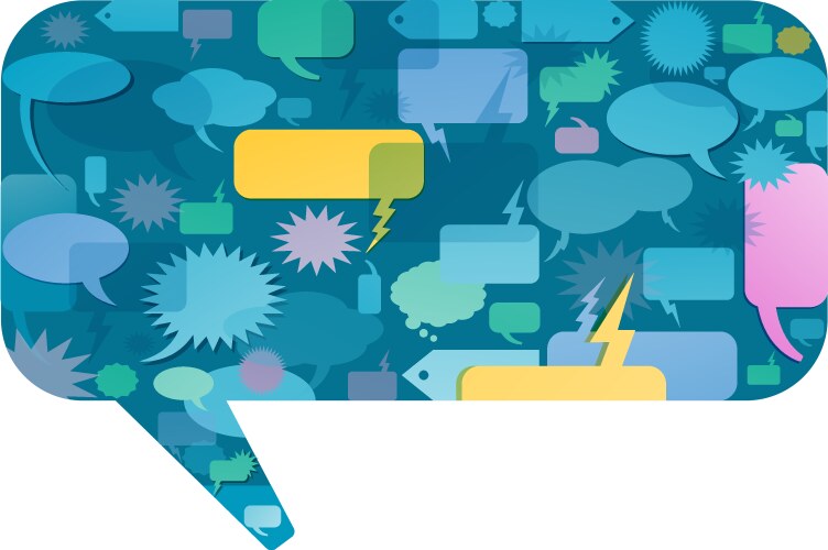 Hand drawn comic speech bubble Royalty Free Vector Image