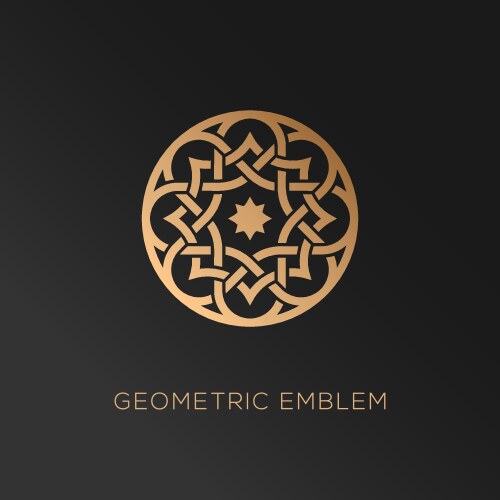 Modern monogram logo template Royalty Free Vector Image