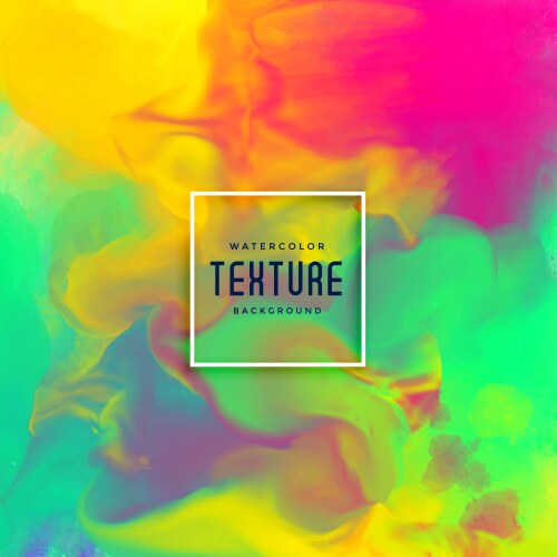Vibrant watercolor flow texture background Vector Image