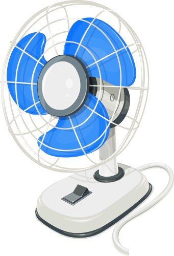 Pedestal fan cartoon isolated Royalty Free Vector Image