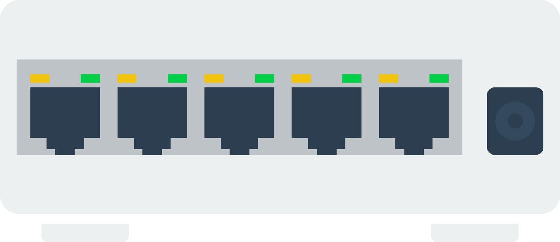 Ethernet port icon lan network Royalty Free Vector Image