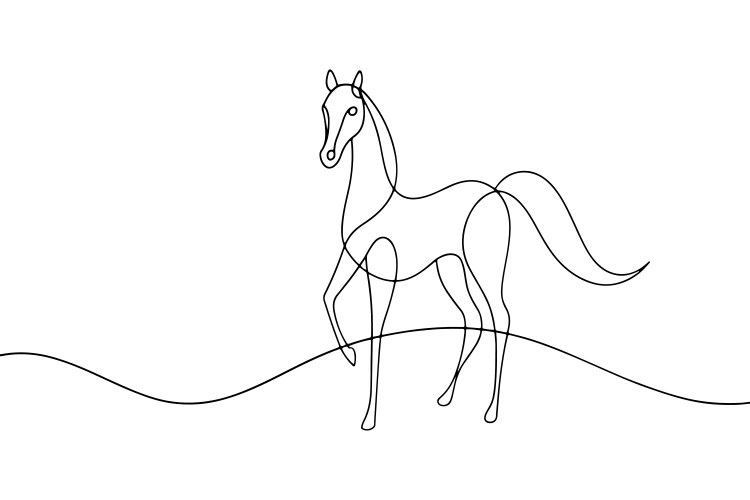 Caves continuous line art on white background Vector Image