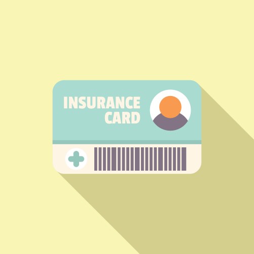 Insurance card displaying personal information Vector Image