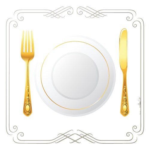 Place setting Royalty Free Vector Image - VectorStock