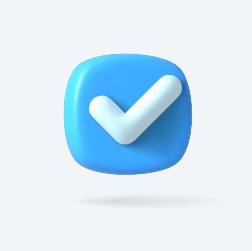 Blue check mark Royalty Free Vector Image - VectorStock