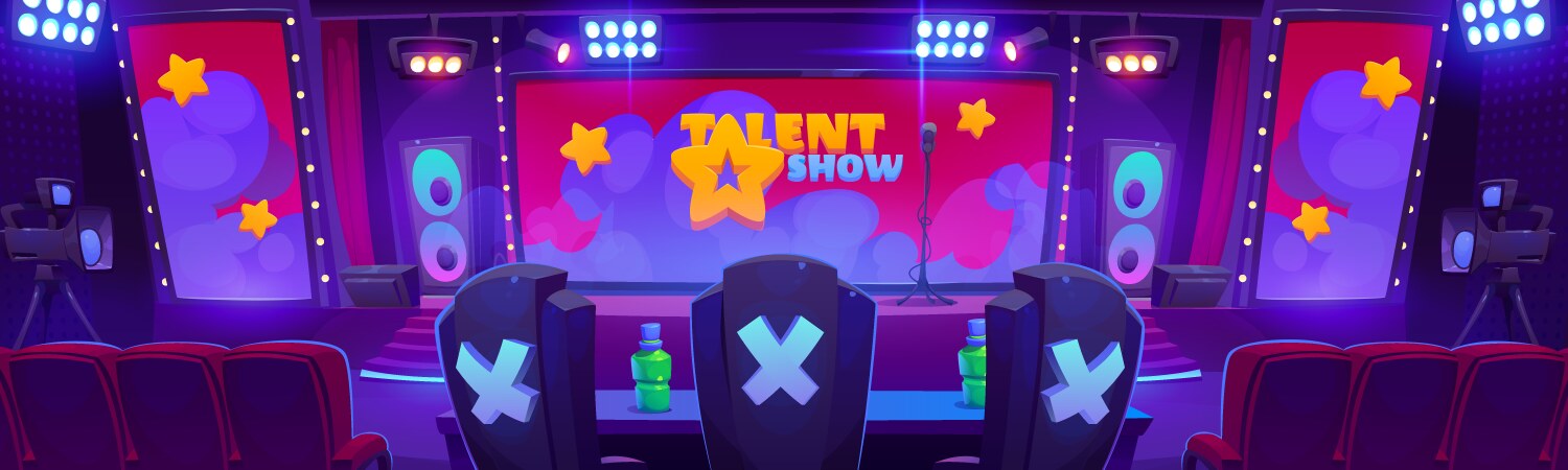 Talent show concert hall for music performance Vector Image