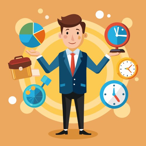 Time management project plan schedule deadline Vector Image