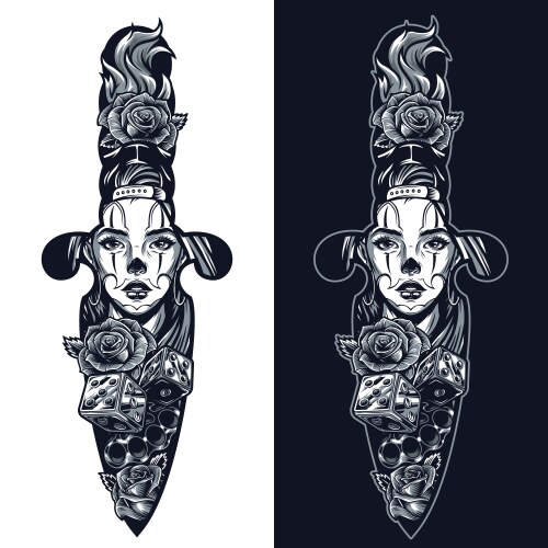Dagger Tattoo Vector Images (over 4,000)
