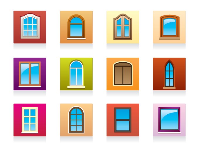 Isolated retro vintage wooden window design Vector Image