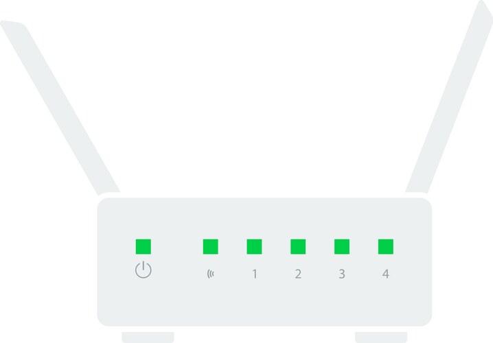 Wi-fi router color icon Royalty Free Vector Image