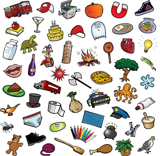 Random animal collection Royalty Free Vector Image
