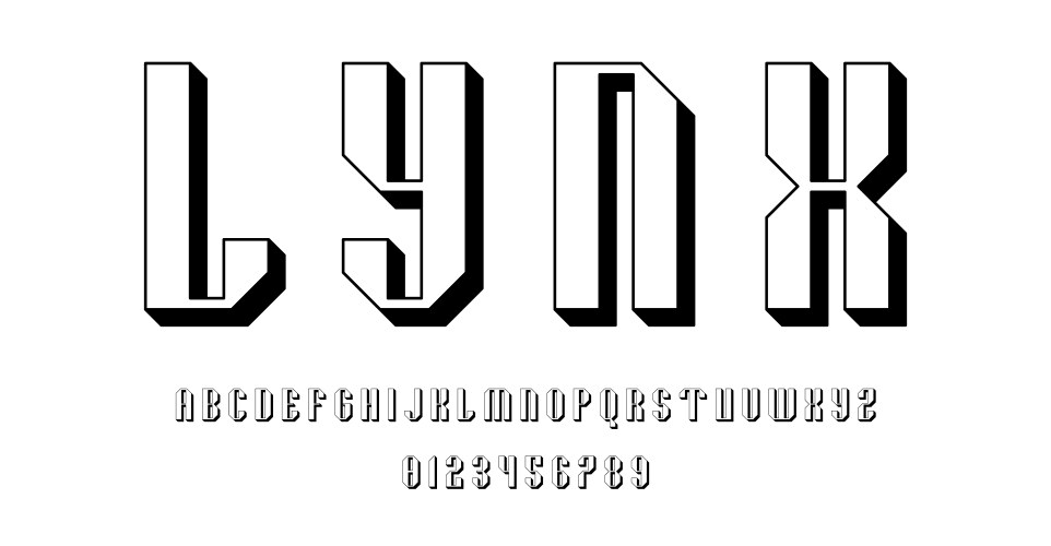Set of alphabets font letters and numbers Vector Image