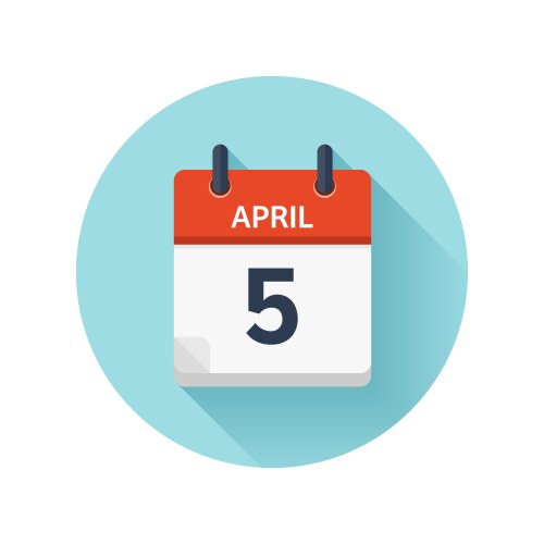April calendar flat Royalty Free Vector Image - VectorStock