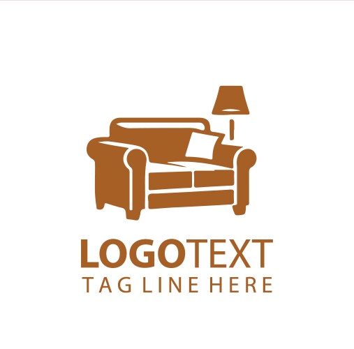 Furniture sofa logo Royalty Free Vector Image - VectorStock