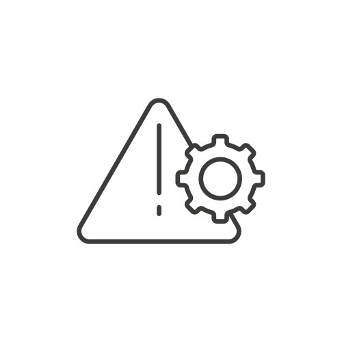 Technical warning icon set system failure error Vector Image