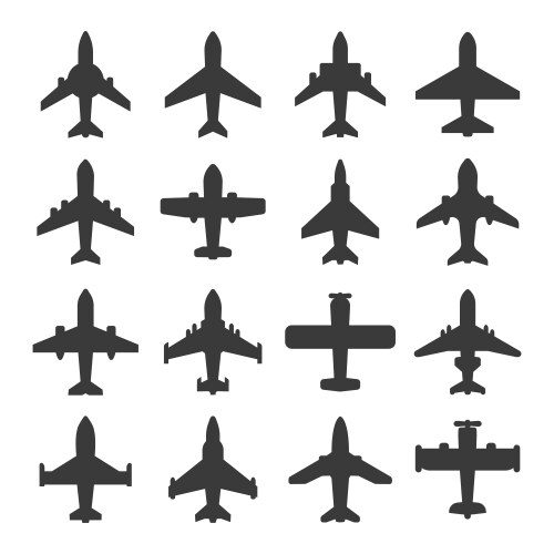 Airplane symbol flying up icon plane – Royalty-Free Vector | VectorStock