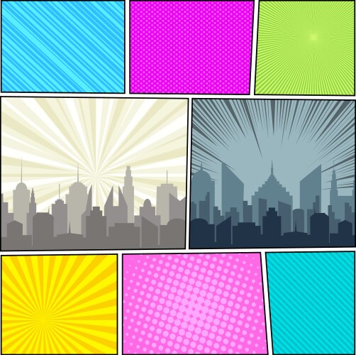 Comic book page template Royalty Free Vector Image