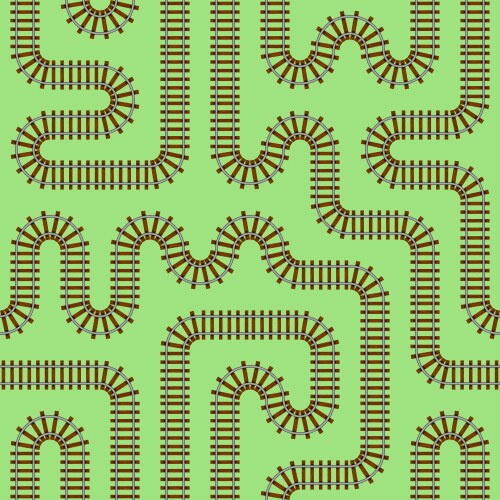 Railroad tracks railway station train diagram Vector Image