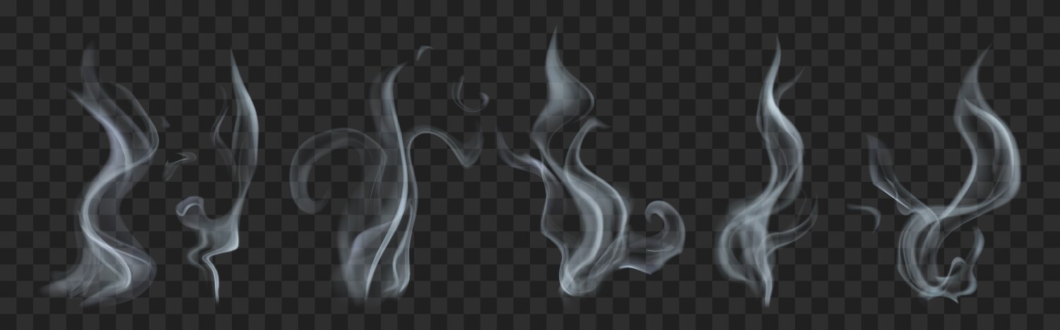Smoke effect realistic traces in air from Vector Image