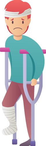 Injured man Royalty Free Vector Image - VectorStock