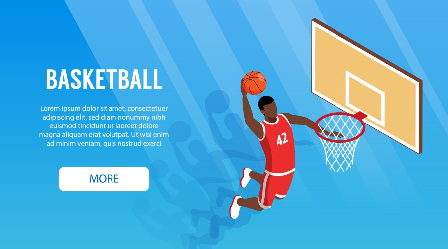 Basketball championship web banner one Royalty Free Vector