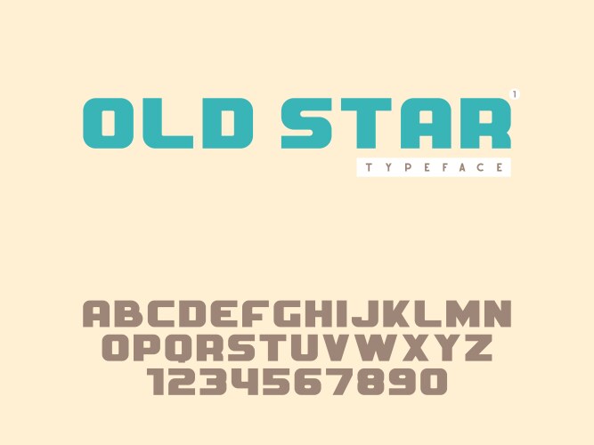 Latin uppercase alphabet letters and numbers Vector Image