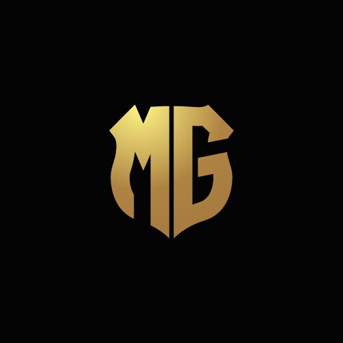 Mg logo monogram with slash style design template Vector Image