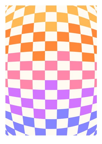 Groovy wavy plaid retro seamless pattern Vector Image