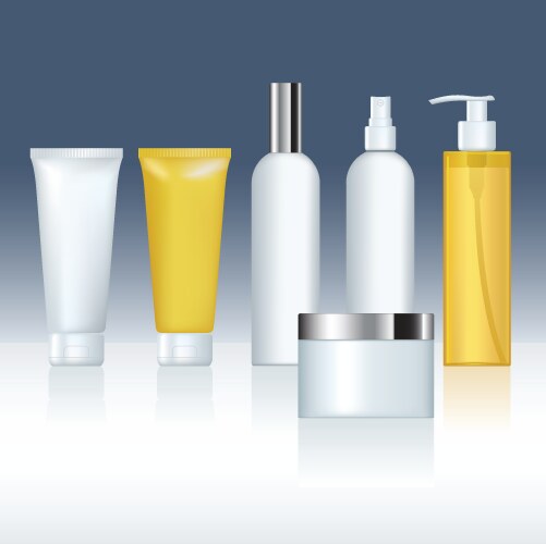 Cosmetic product packaging design Royalty Free Vector Image