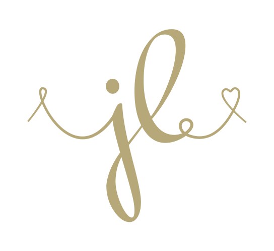 Am initial wedding monogram calligraphy hand Vector Image