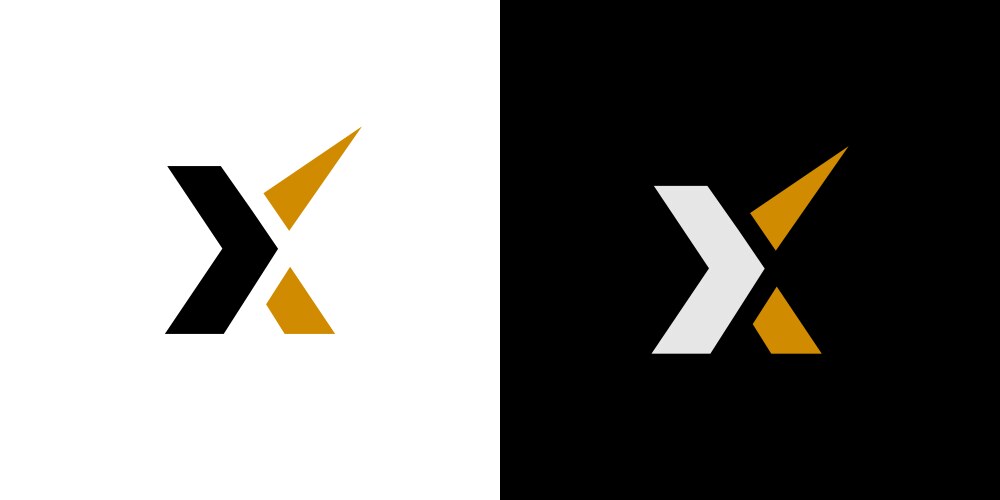 Modern and sophisticated x logo design Royalty Free Vector