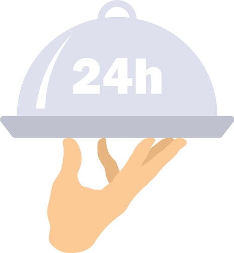 Customer service landing page 24-7 Royalty Free Vector Image