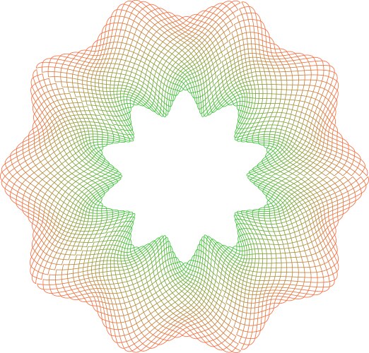 Template hologram watermark set circular pattern Vector Image