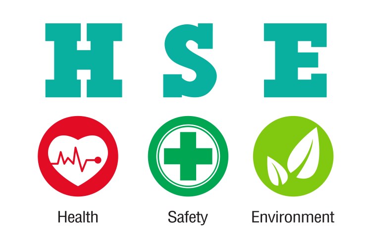 Hse concept health safety environment acronym Vector Image