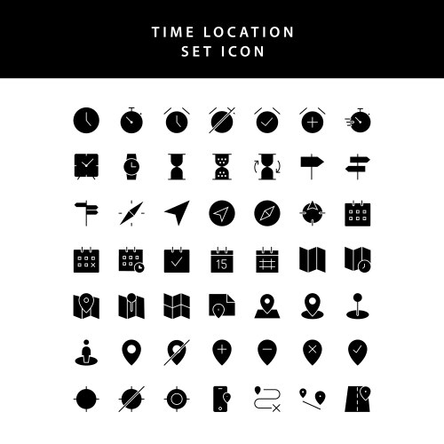 Date and Time Location Icon Vector Images (over 1,300)