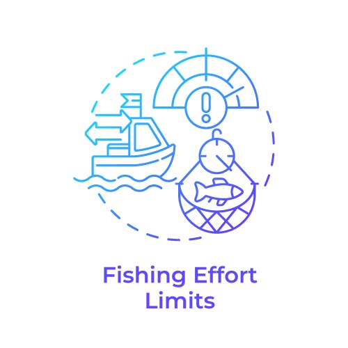 Ecosystem-based management blue gradient concept Vector Image